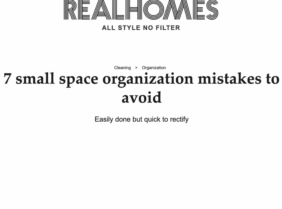 Real Homes Small Space - Done & Done Home